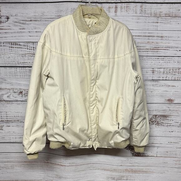 Catalina | Jackets & Coats | Vintage Mens Cream Bomber Original Varsity ...